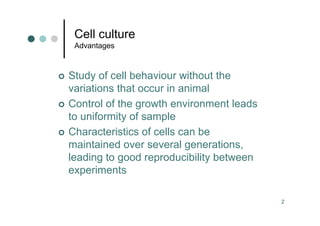 Cell Culture/. its definition and its types | PDF