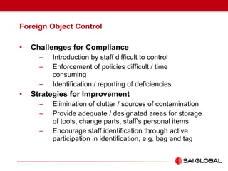 Challenging Aspects of SQF Implementation: A CB’s Perspective | PPT