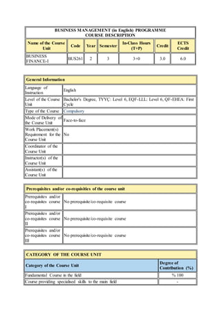 S3 8753-bus261-business finance-i | PDF