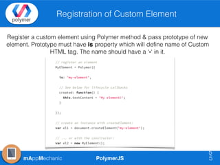 MAppMechanic CodeLabs - PolymerJS Custom Elements | PDF