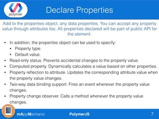 MAppMechanic CodeLabs - PolymerJS Custom Elements | PDF
