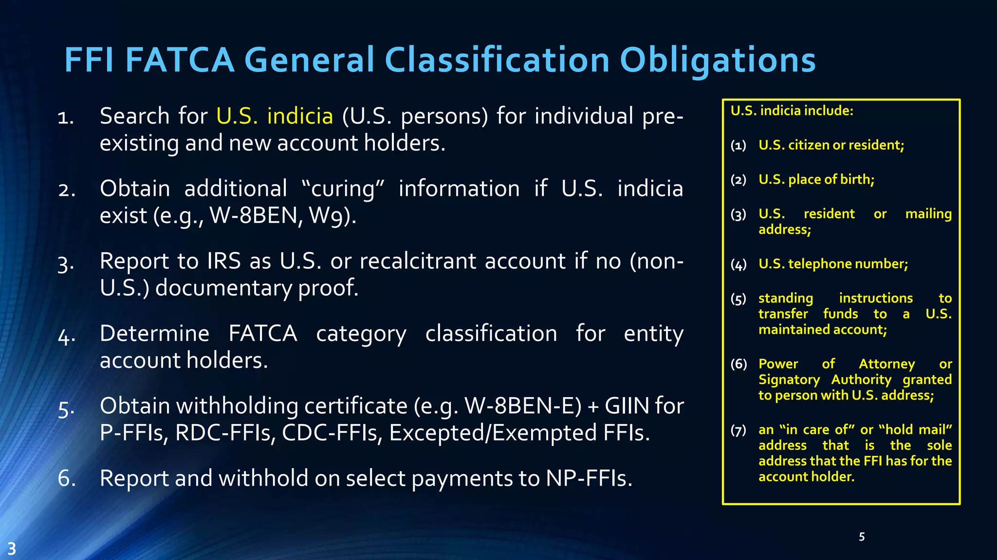 The Three Pillars of FATCA | PPTX