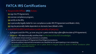 The Three Pillars of FATCA | PPTX