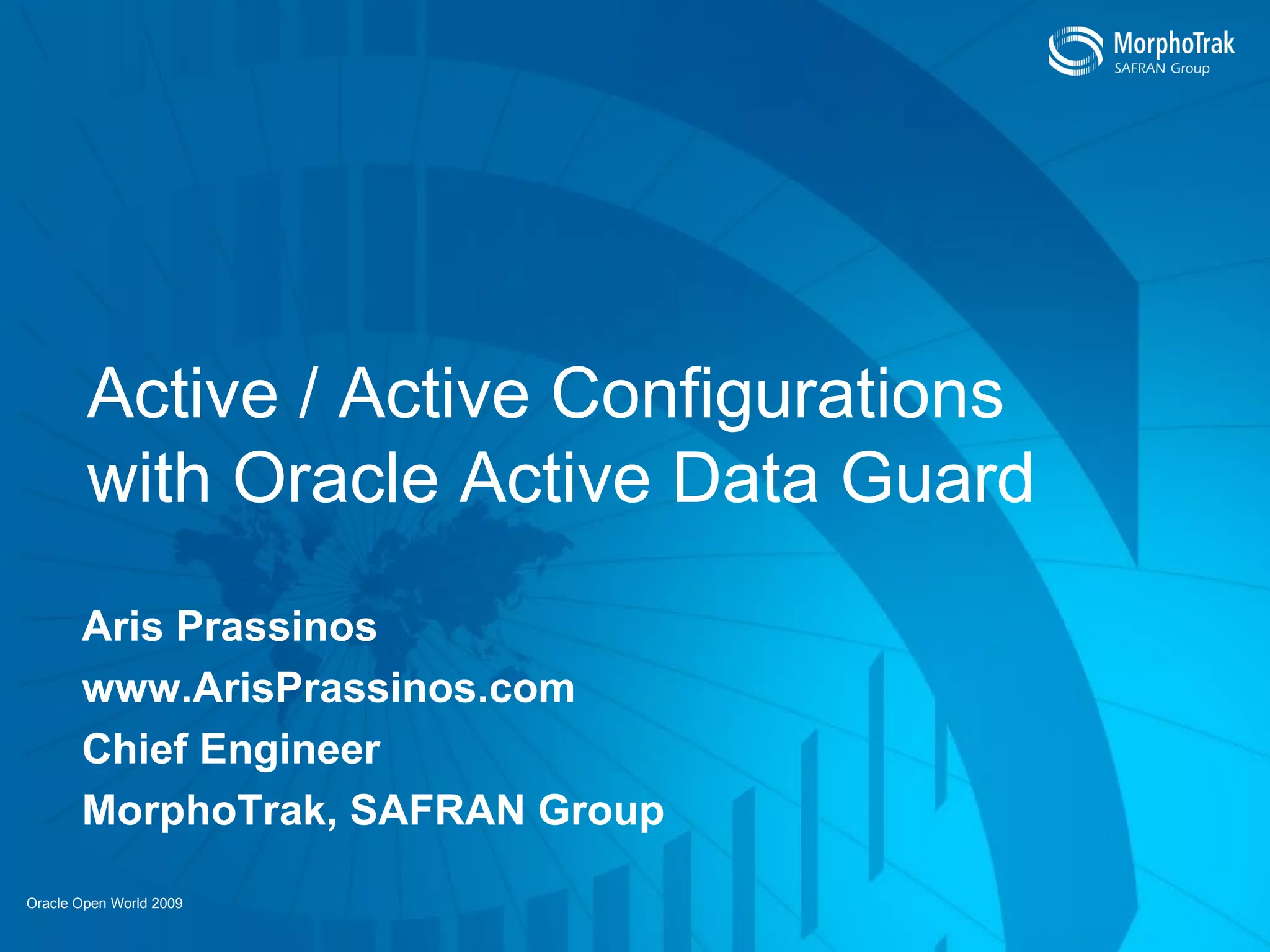 Active / Active configurations with Oracle Active Data Guard | PPT | Databases | Computer ...