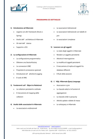 Linguaggio di programmazione java - Scheda corso LEN | PDF