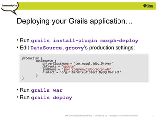 Deploying Grails to Morph App Space | PPT | Cloud Computing | Internet