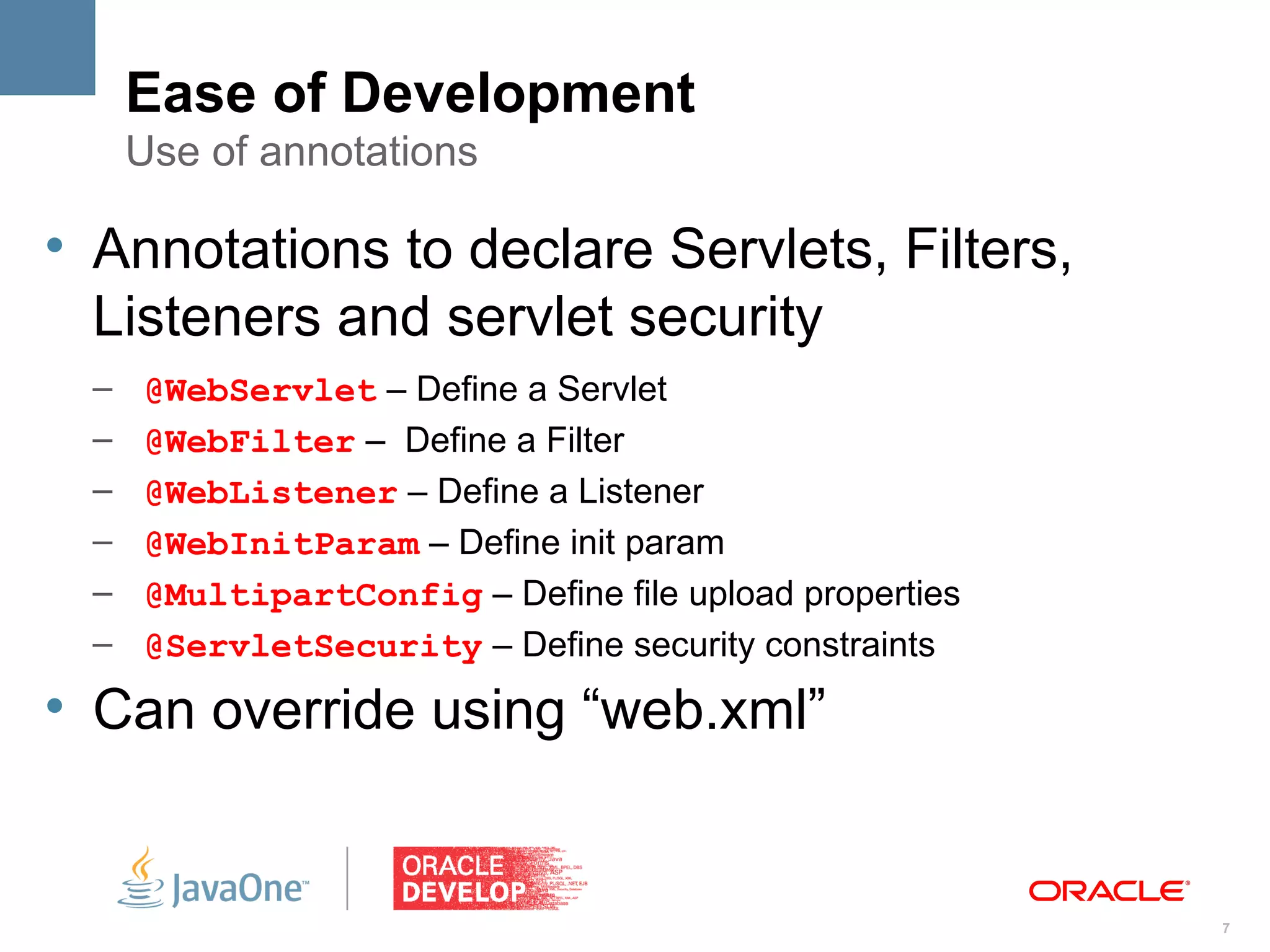 Servlets 3.0 - Asynchronous, Extensibility, Ease-of-use @ JavaOne Brazil 2010 | PDF