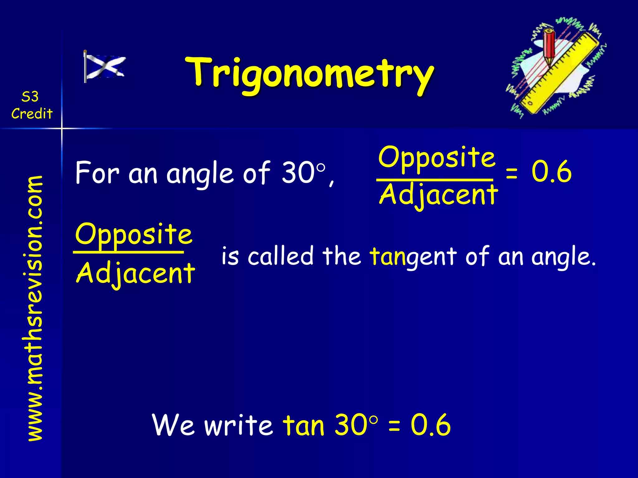 S3 3 trigonometry USES | PPS