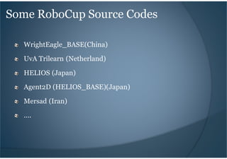 S378 introduction to robocup & soccer simulation | PDF