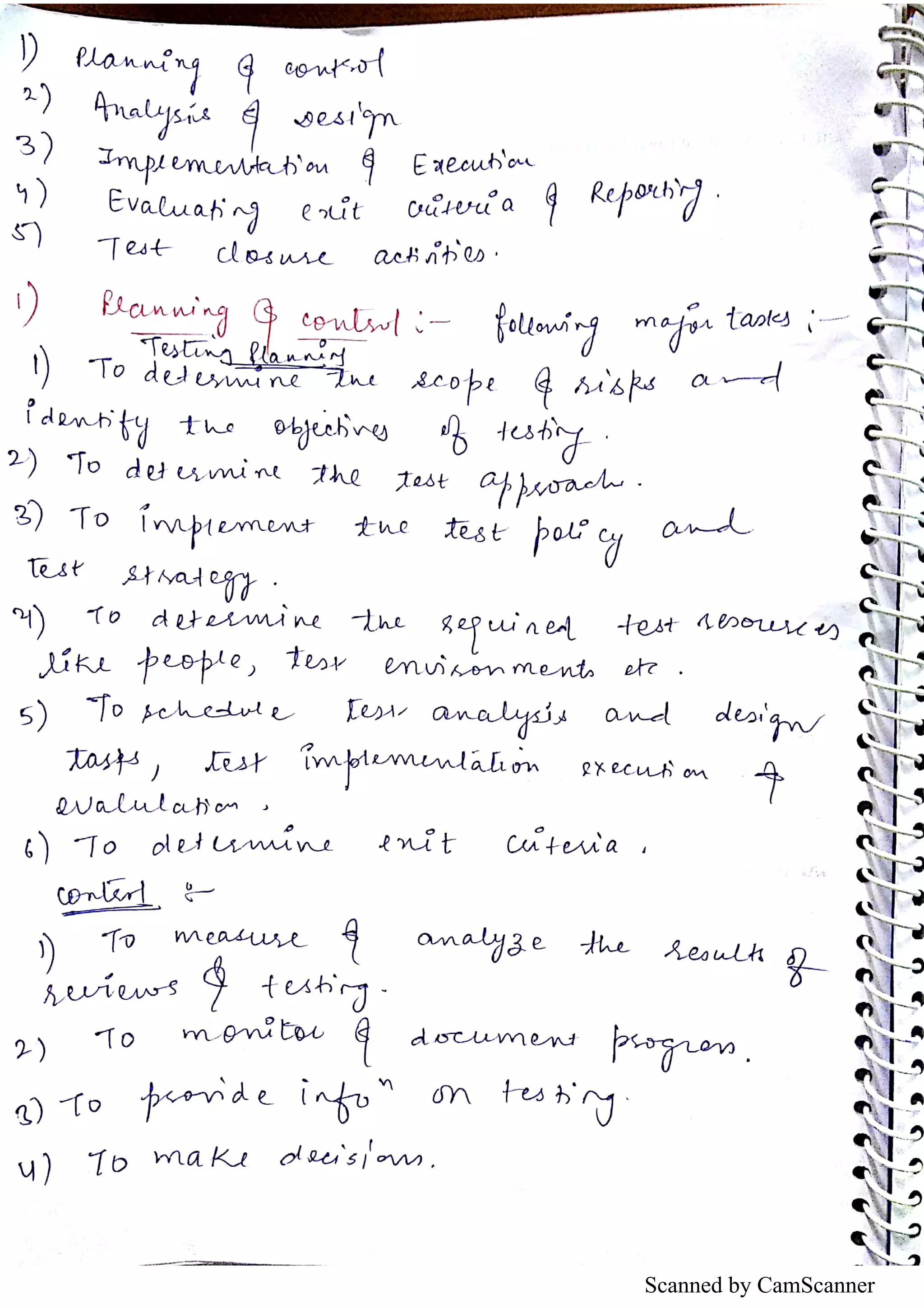 Unit 1 Software Testing (HANDWRITTEN+PRINTED NOTES) | PDF