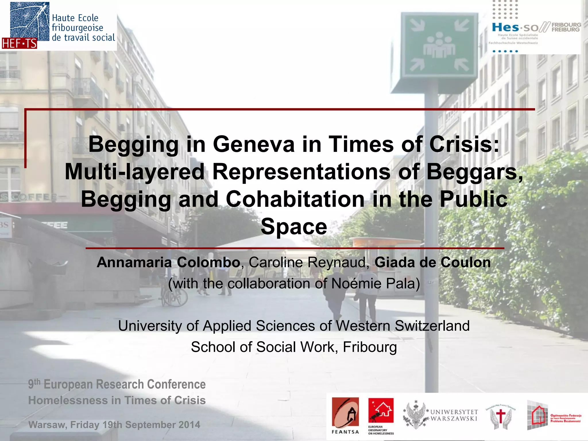 Begging in Geneva in Times of Crisis: Multi-layered Representations of ...