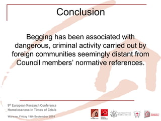 Begging in Geneva in Times of Crisis: Multi-layered Representations of ...