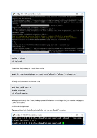 install s3cmd in Linux | DOCX