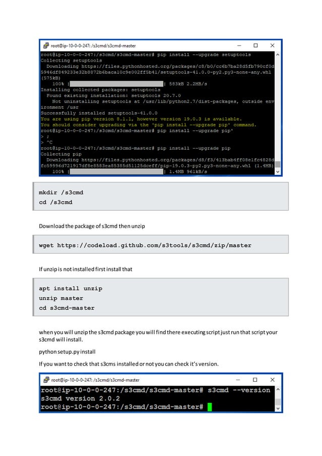 install s3cmd in Linux | PDF install s3cmd in Linux | PDF