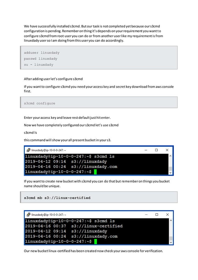 install s3cmd in Linux | PDF