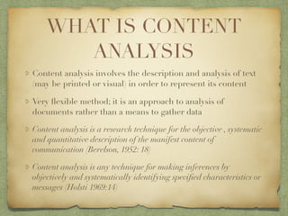 Content Analysis | PDF