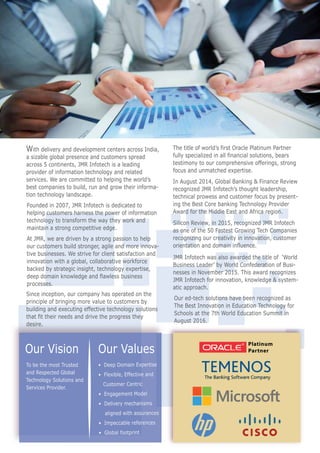 JMR Infotech Corporate Profile | PDF