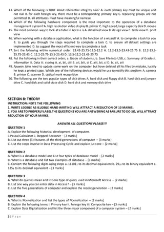 SS3 DATA PROCESSING EXAMINATION (FIRST TERM) | DOCX