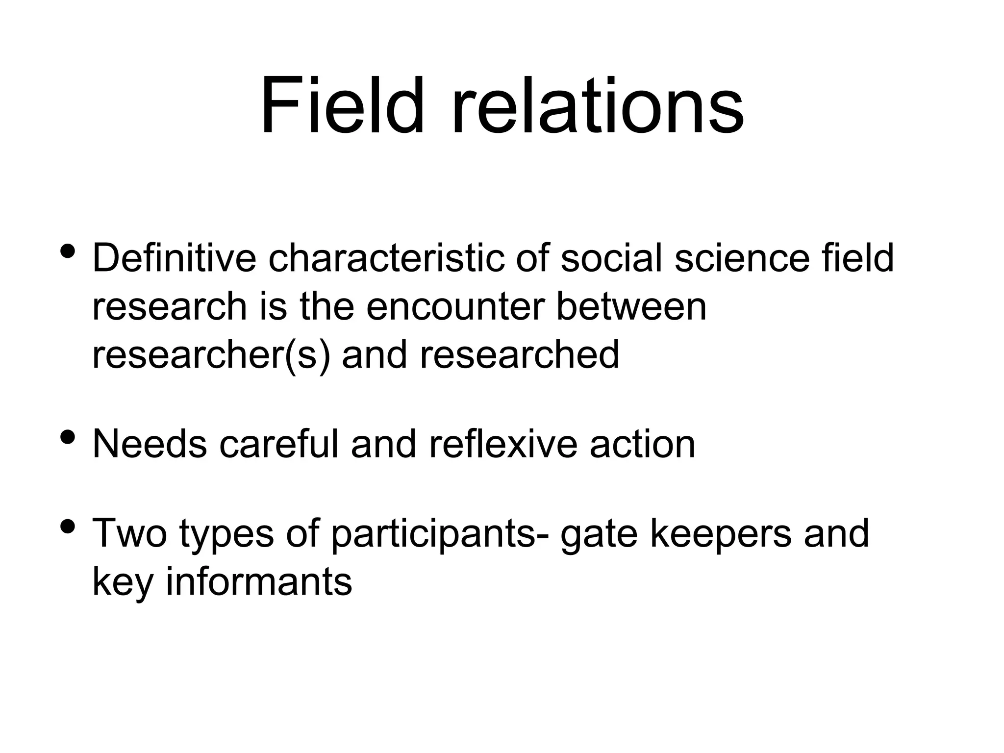Field in Qualitative Research | PPTX