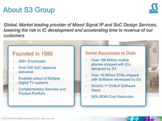 S3 Group: Customized SoC Solutions | PPTX