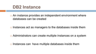 S3 l3 db2 environment - instances | PPT