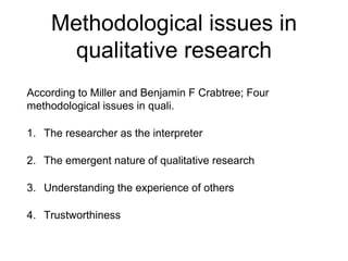 Methodological Challenges in Qualitative Research | PPTX