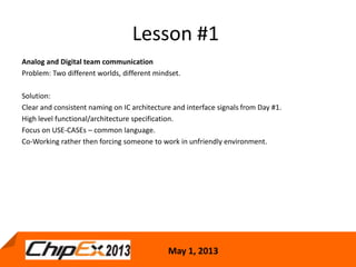 TRACK C: Methodology for Mixed Mode Design & Verification of Complex ...