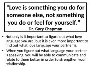 The Love Language Test by Gary Chapman.ppt
