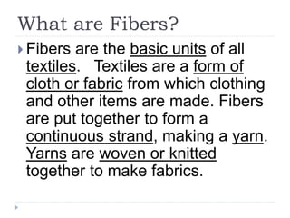 fibers ppt by nityant | PPTX