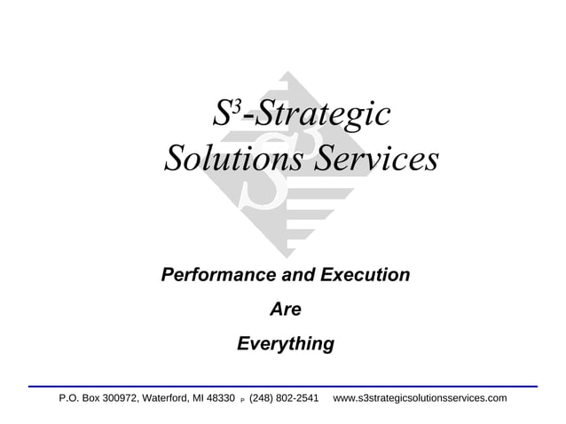 S3 Overview Presentation | PPT