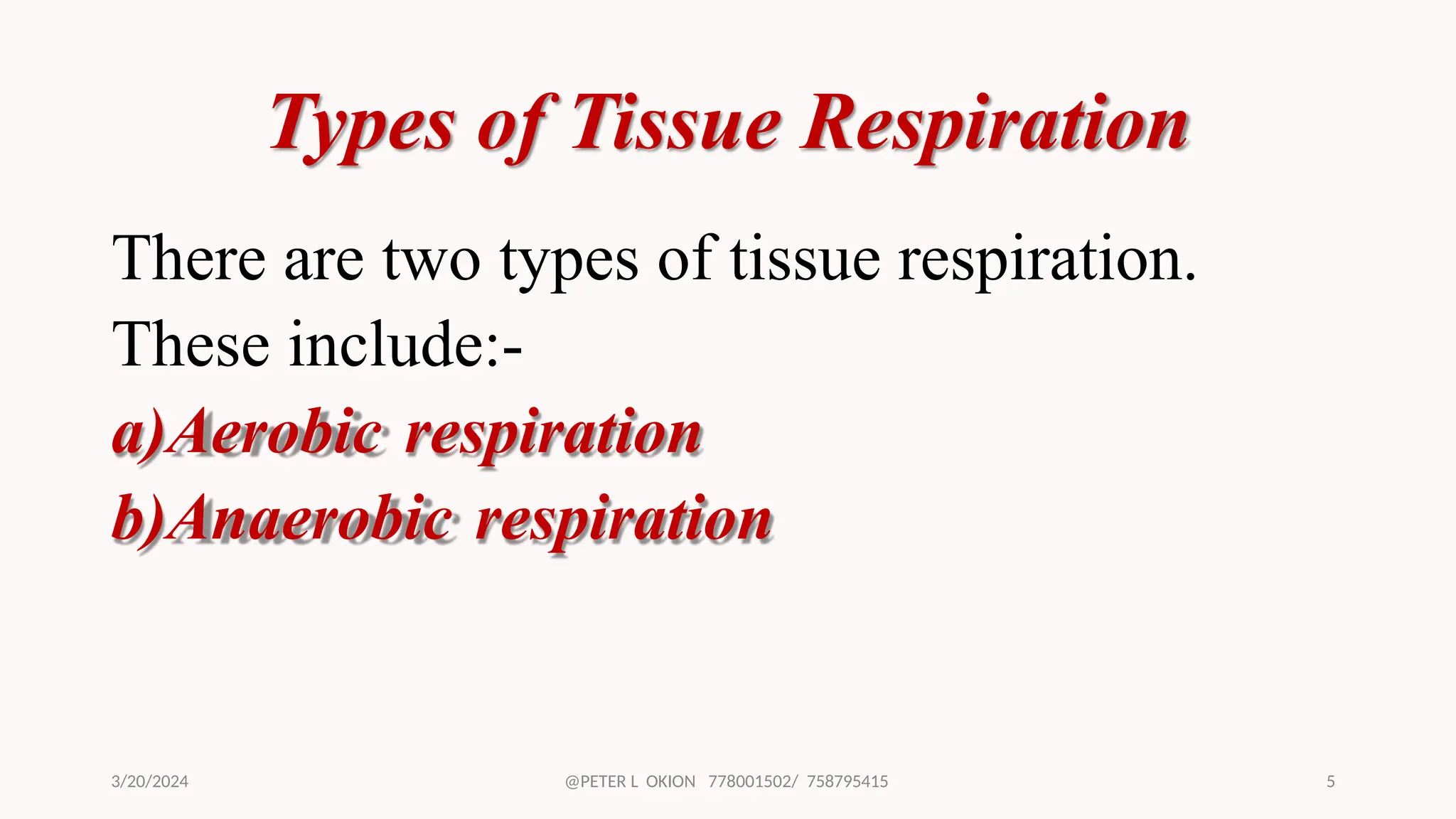 S3 RESPIRATION By TR. OKION. New lower secondary school curriculum | PPTX