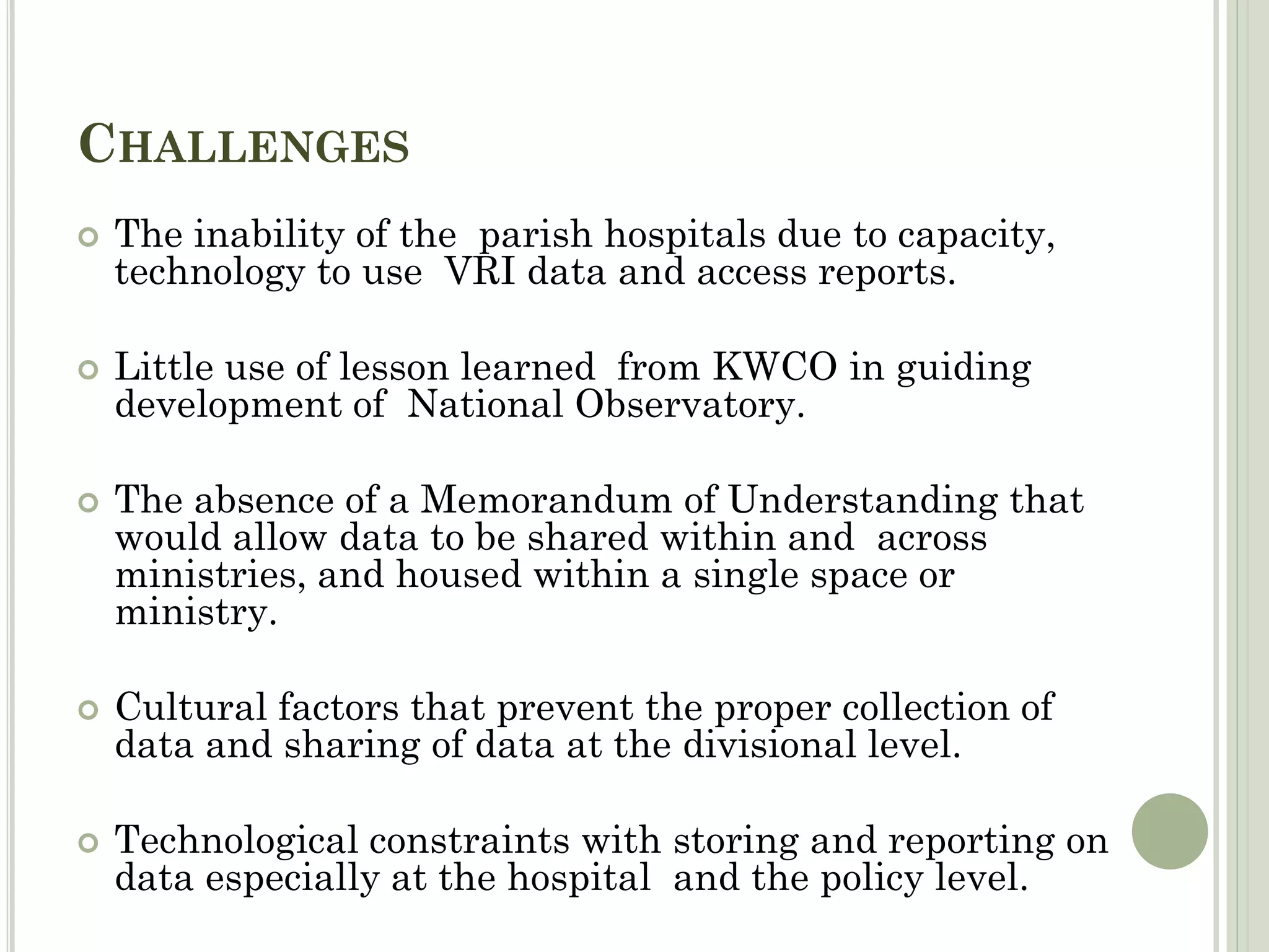 Tarik Weekes - The Violence Prevention Alliance- Jamaica | PDF