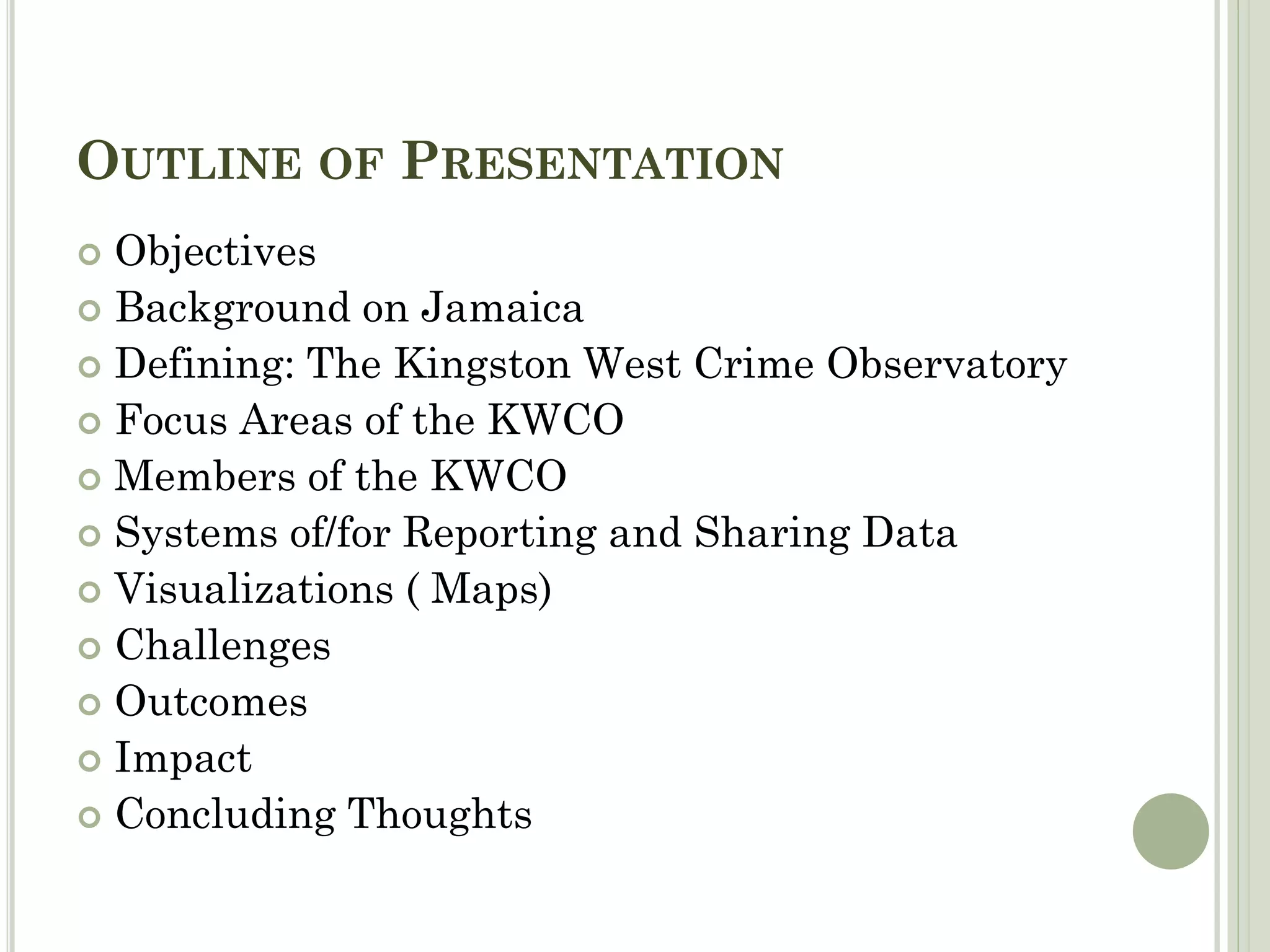 Tarik Weekes - The Violence Prevention Alliance- Jamaica | PDF