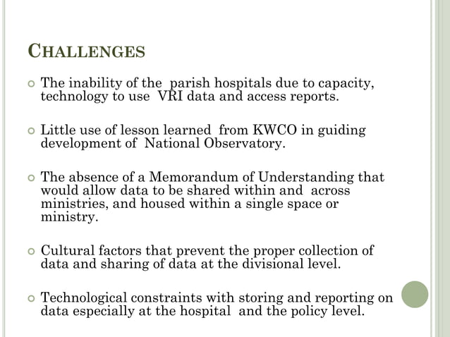 Tarik Weekes - The Violence Prevention Alliance- Jamaica | PPT