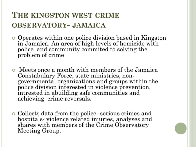 Tarik Weekes - The Violence Prevention Alliance- Jamaica | PPT