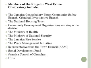Tarik Weekes - The Violence Prevention Alliance- Jamaica | PDF