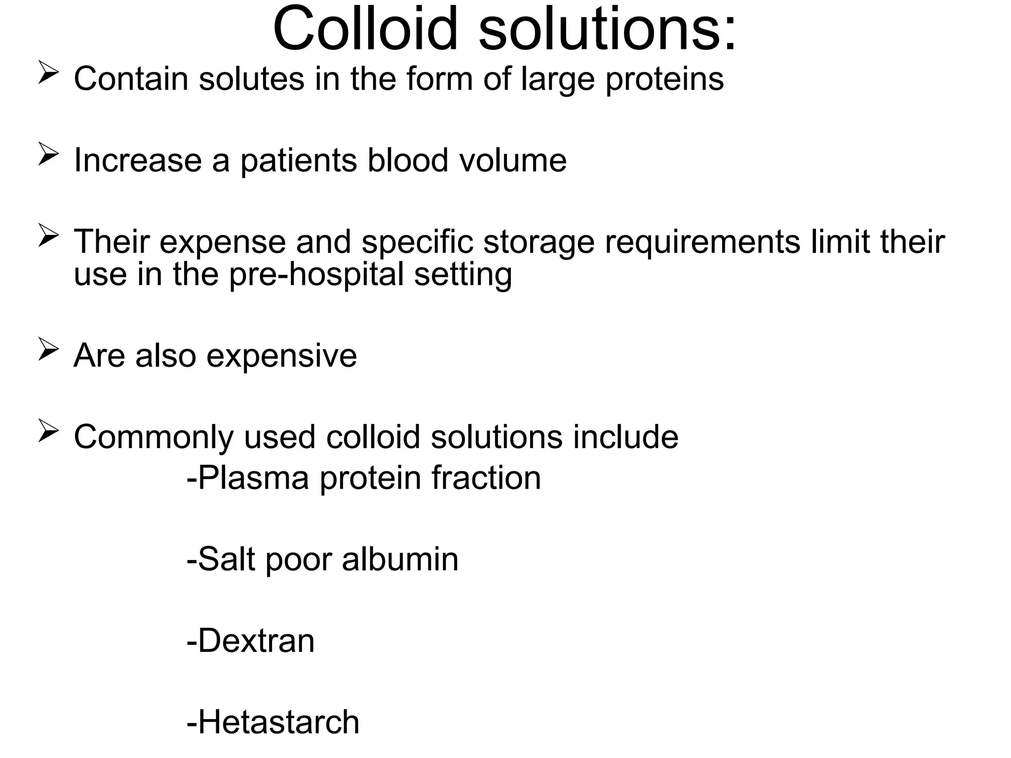 CRYSTALLOIDS AND COLLOIDS FOR FLUID REPLACEMENT | PPT