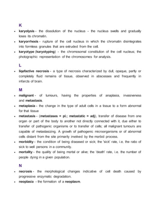 Terms Glossary of Pathological Terms | DOCX
