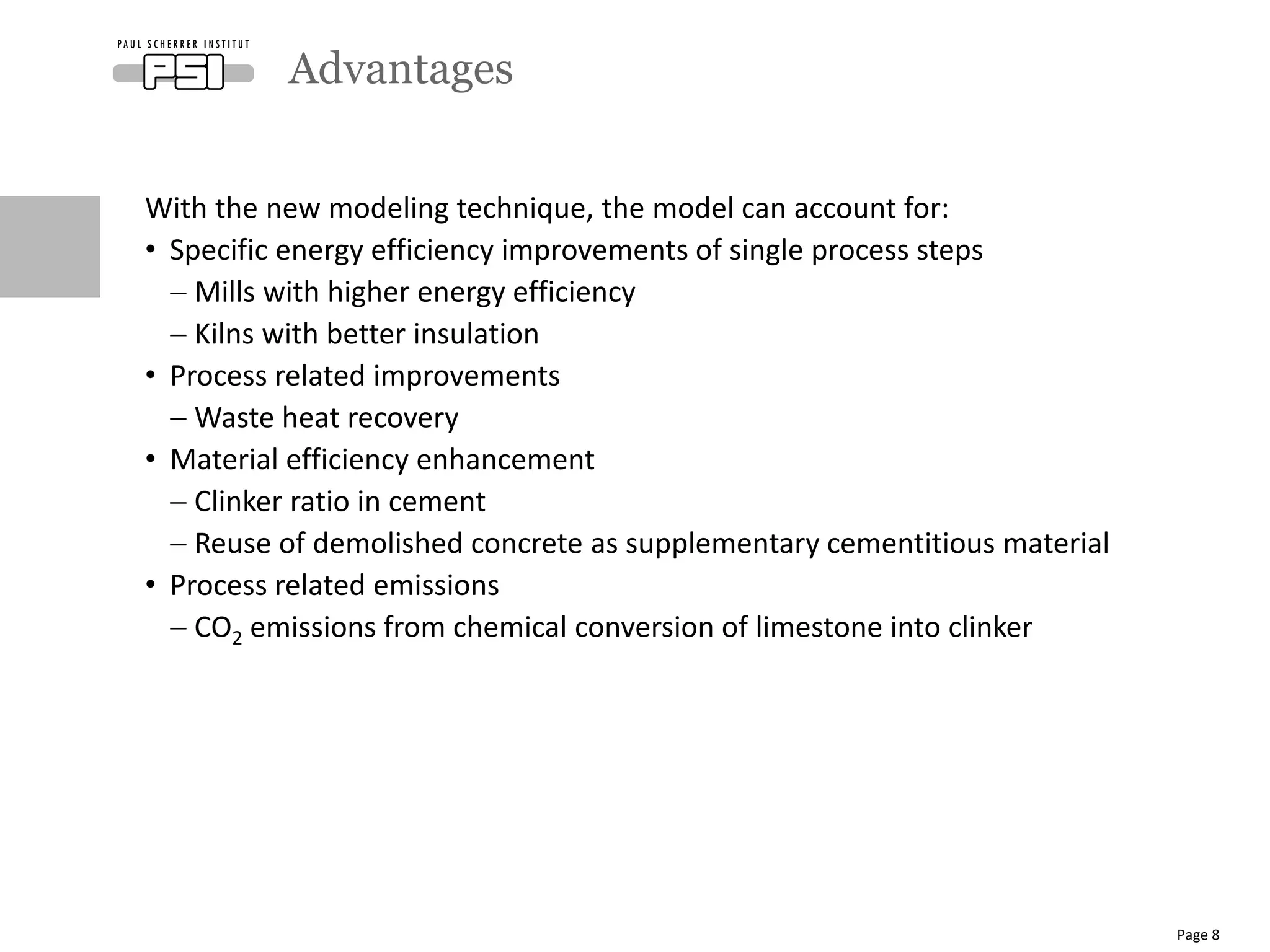 Modelling the cement industry - Energy flows connected to material ...