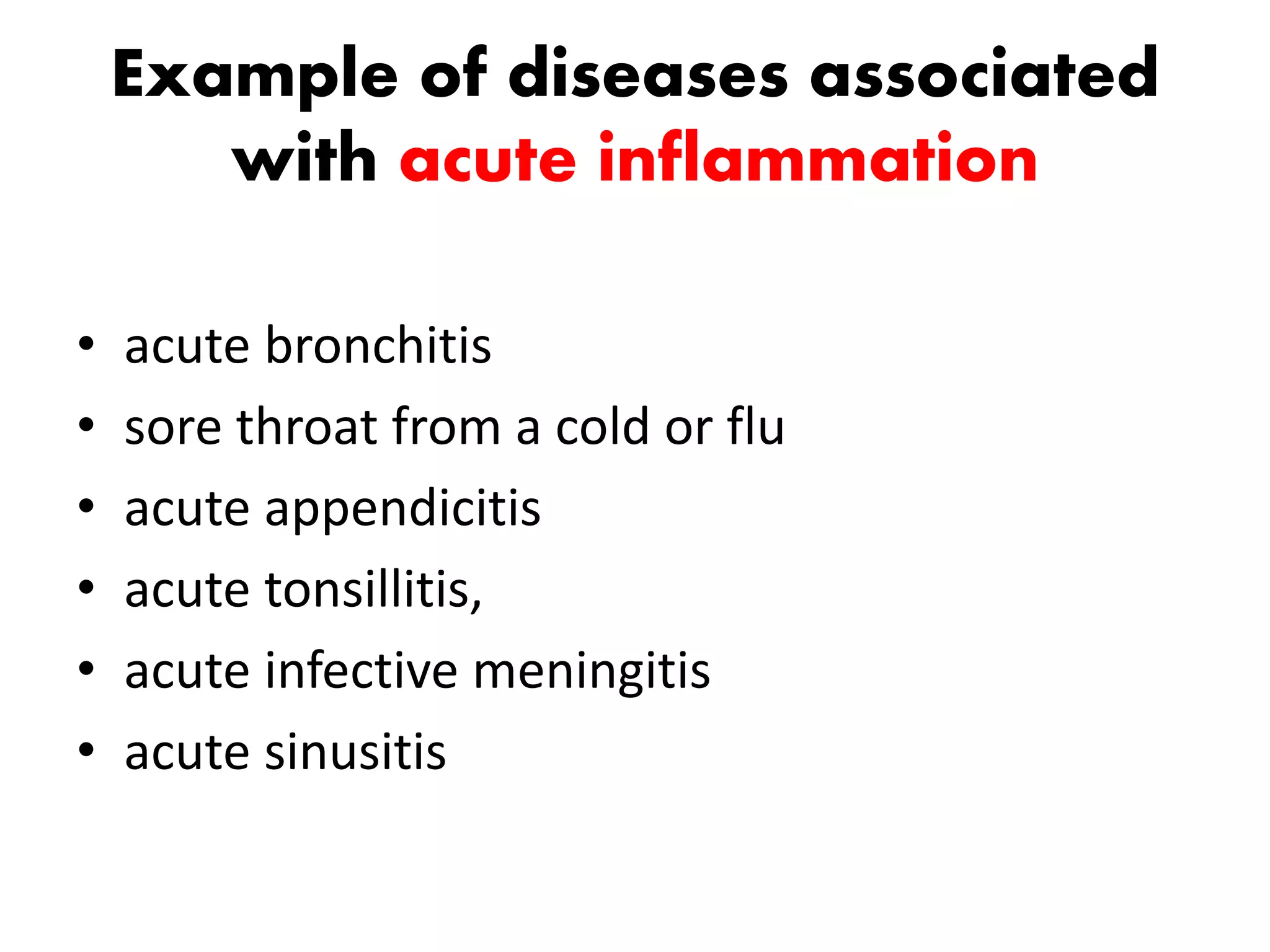 Example of acute and chronic inflammation | PPTX