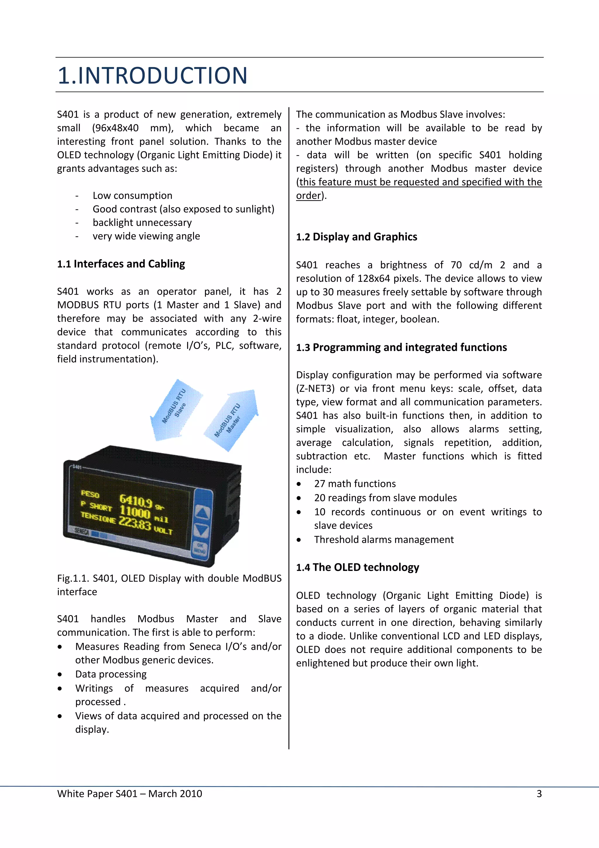 S401 The New Standard For Modbus Indicators | PDF