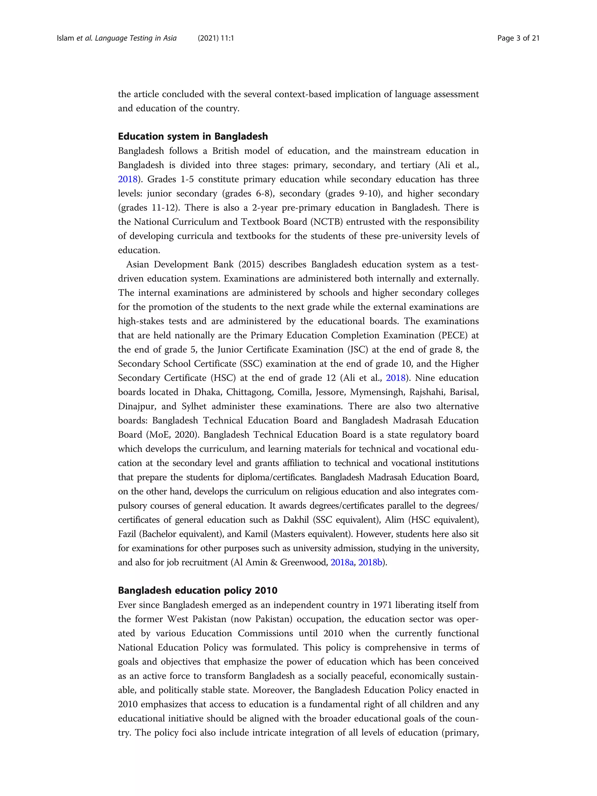 English language assessment in Bangladesh today: principles, practices, and problems | PDF