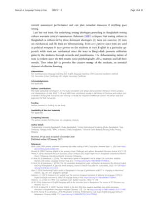 English language assessment in Bangladesh today: principles, practices, and problems | PDF