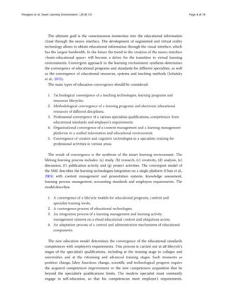 Life-cycle management of educational programs and resources in a smart learning environment ...