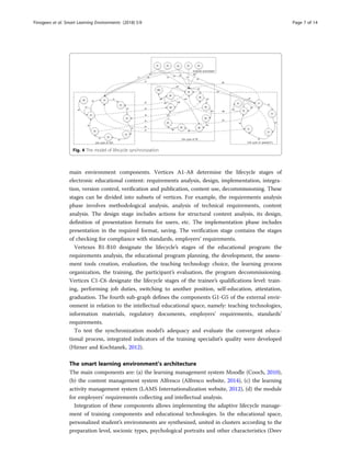 Life-cycle management of educational programs and resources in a smart learning environment ...