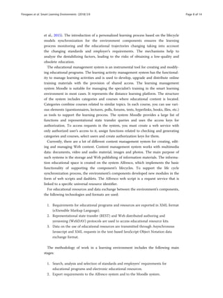 Life-cycle management of educational programs and resources in a smart learning environment ...