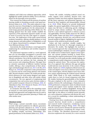 Comparative study of machine learning algorithms for wind speed ...