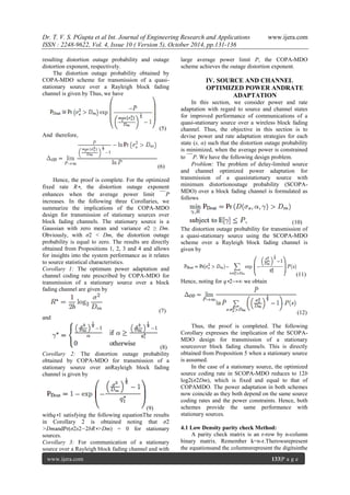Delay Limited Transmission Techniques with Low Density Parity Check Method of Quasi Stationary ...