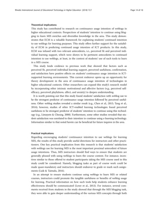 Roles of perceived fit and perceived individual learning support in students’ weblogs ...