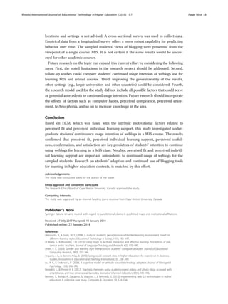 Roles of perceived fit and perceived individual learning support in ...